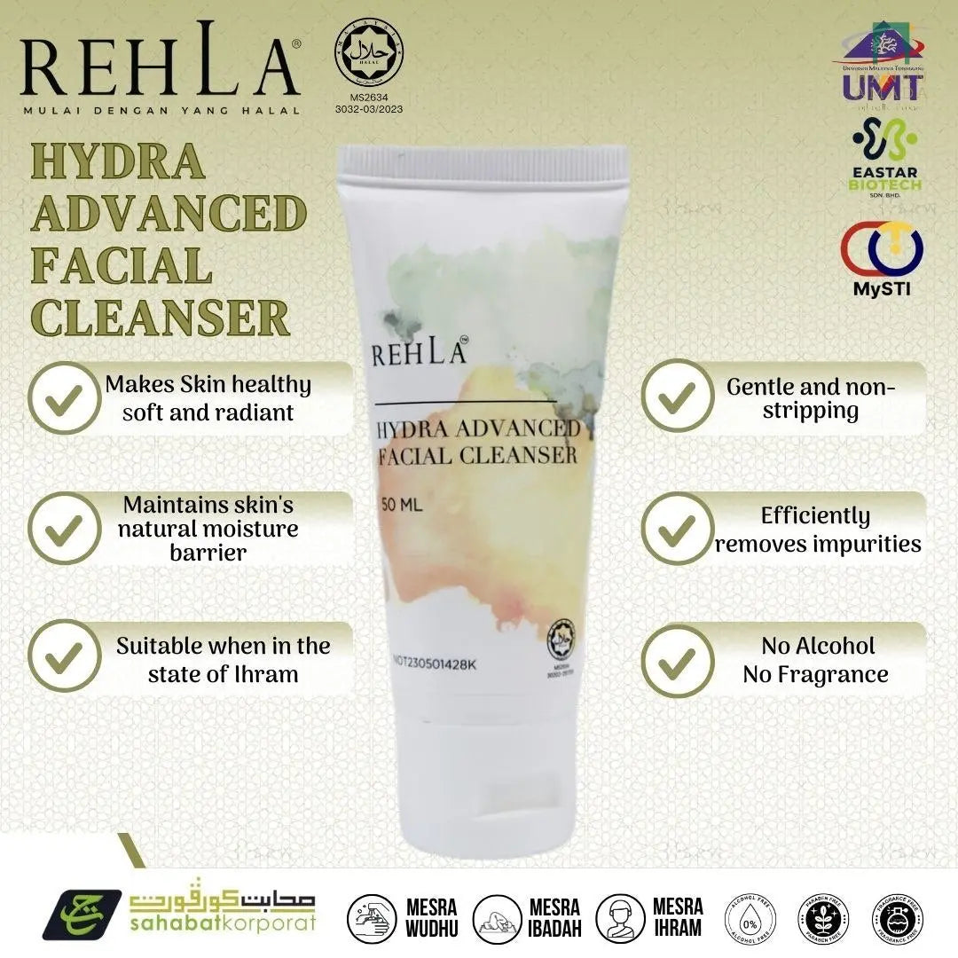 Rehla Ihram Friendly - Hydra Advance Facial Cleanser (50ml) – Hanan Amada